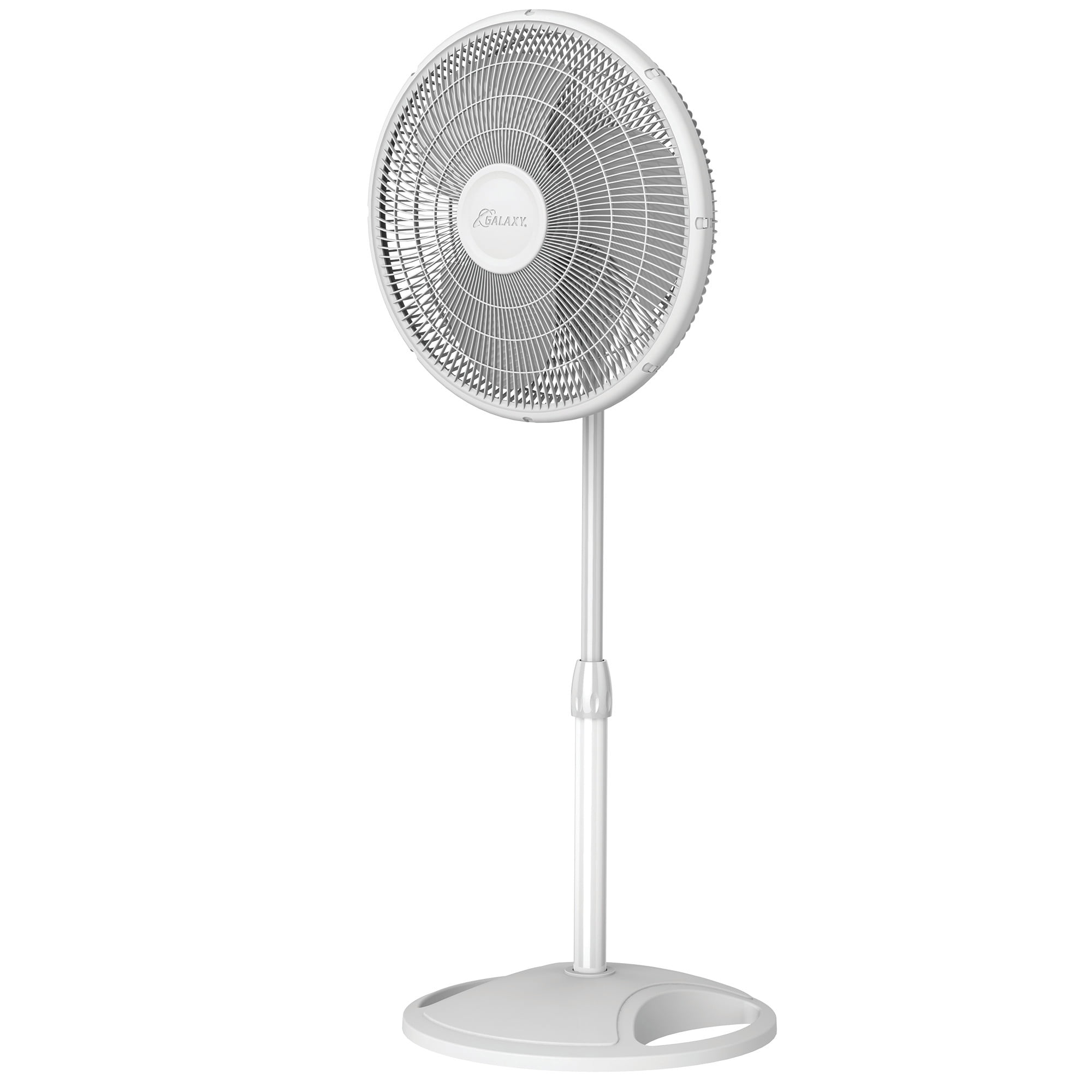 Lasko 16" Galaxy Oscillating Pedestal Fan with 3 Speeds, 47" H, White ...