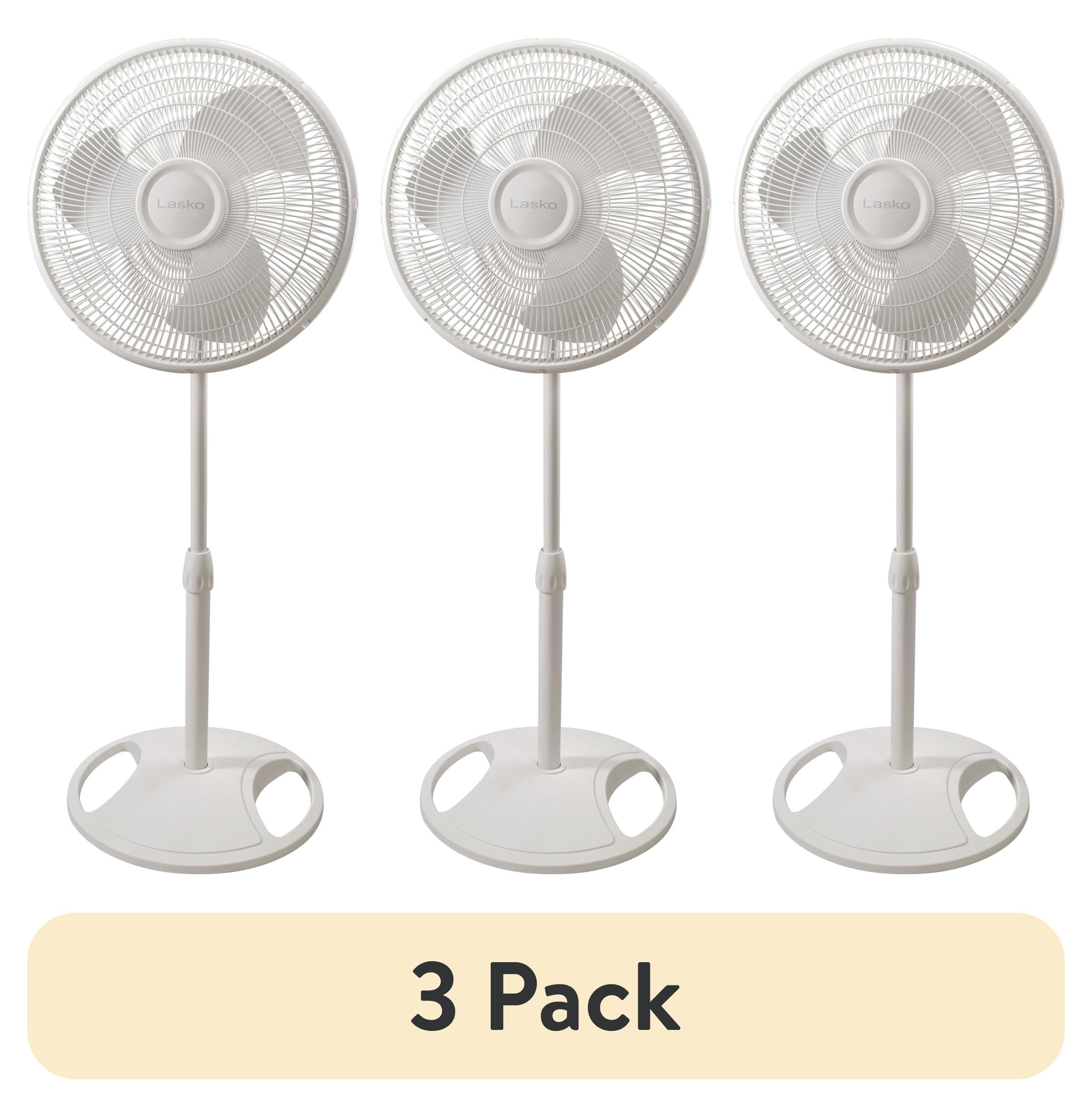 (3 pack) Lasko 16" Oscillating 3-Speed Pedestal Fan with Adjustable ...
