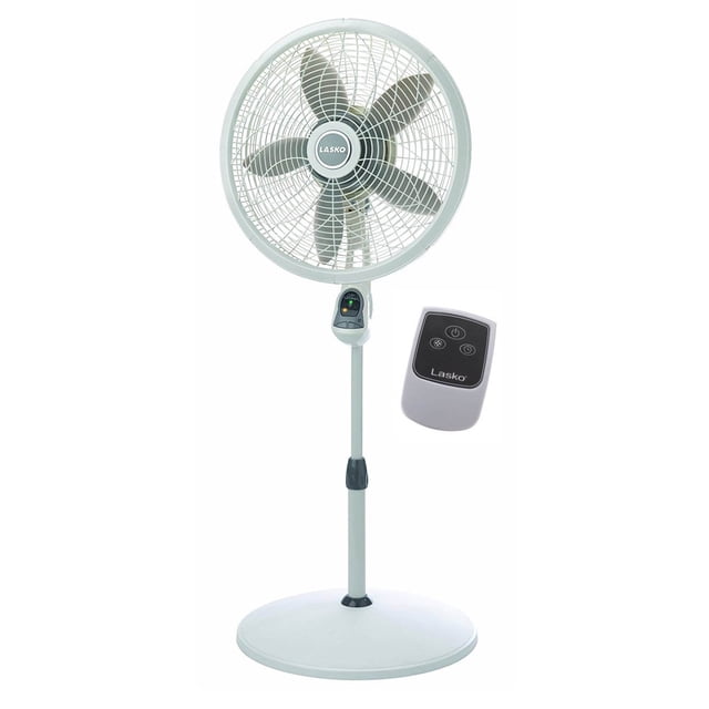 Lasko 18" Adjustable 3-Speed Oscillating Pedestal Fan for Large Room ...