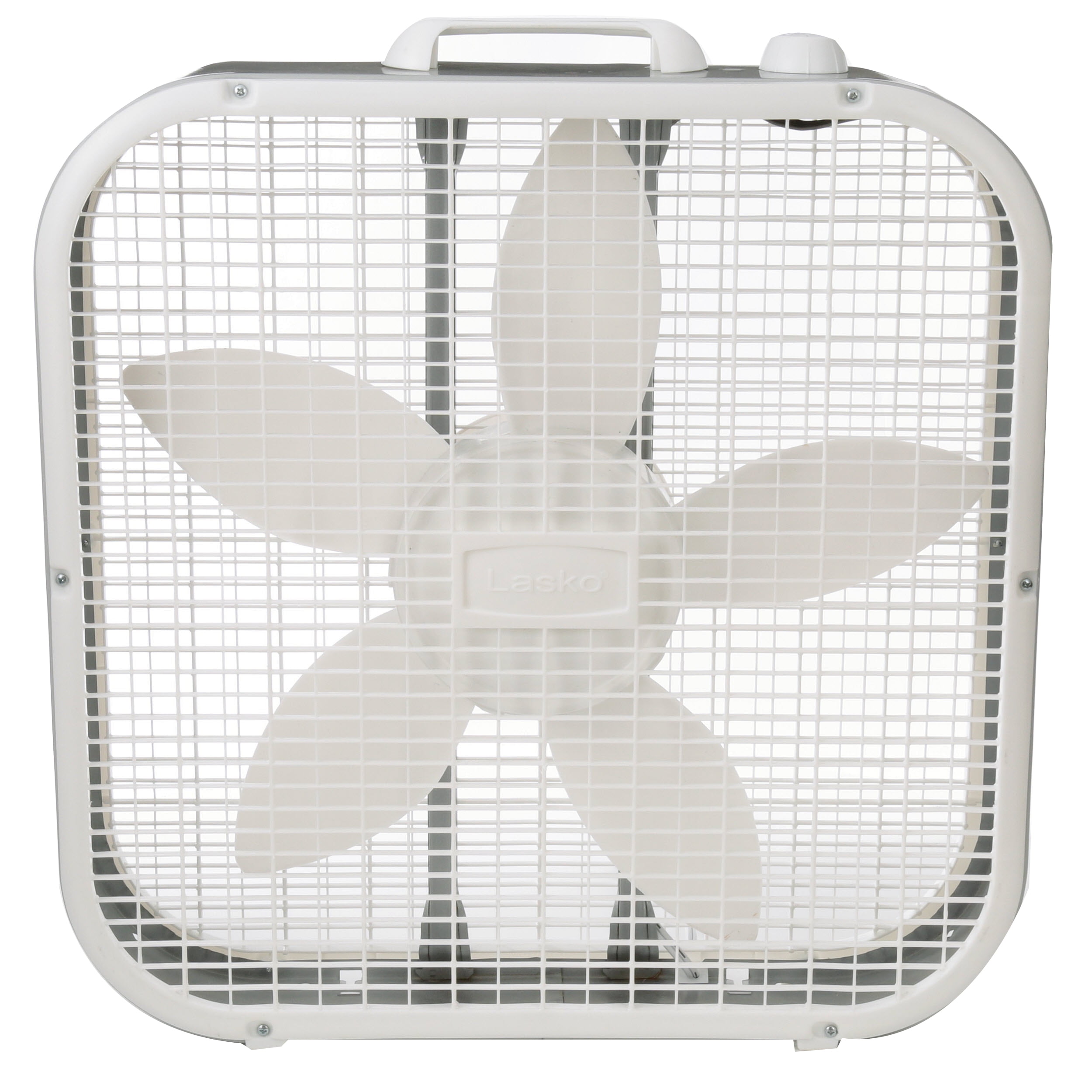 "Lasko 20"" Metal Blade Box Fan, 3 Speeds, Weather-Resistant, Portable, White, B20200" - Walmart.com