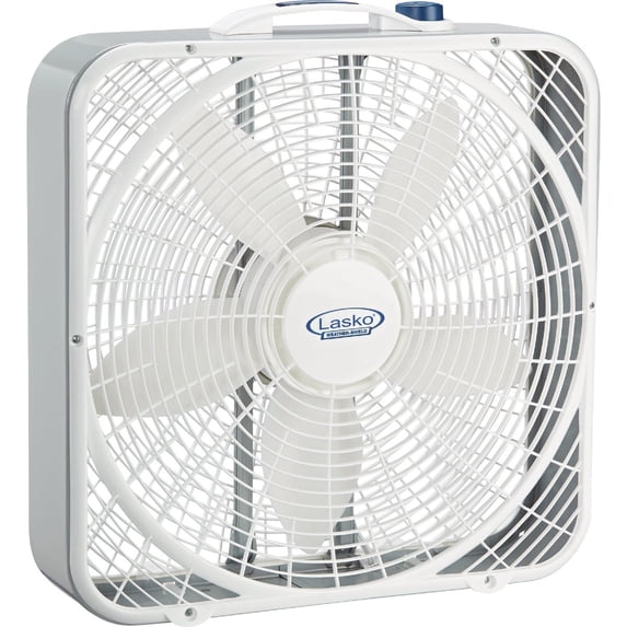 Lasko 20" Energy Efficient Basic Box Fan w/3 Speeds & Easy Carry Handle ...
