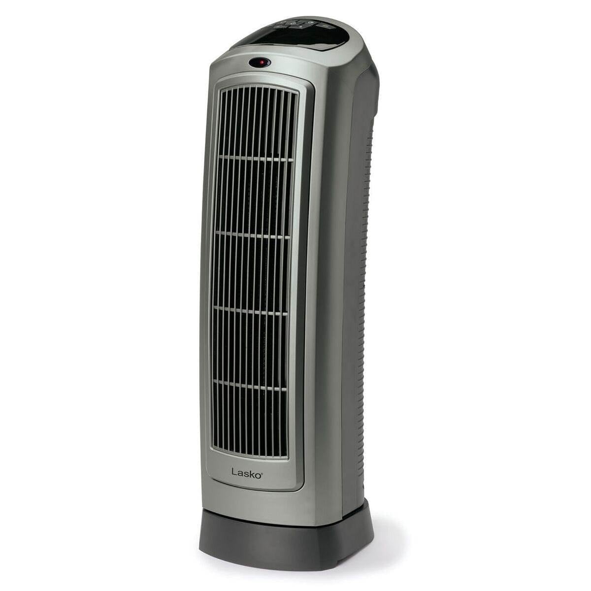 Lasko Portable 1500W Ceramic Electric Tower Space Heater with Remote, Gray, 5538 - Walmart.com