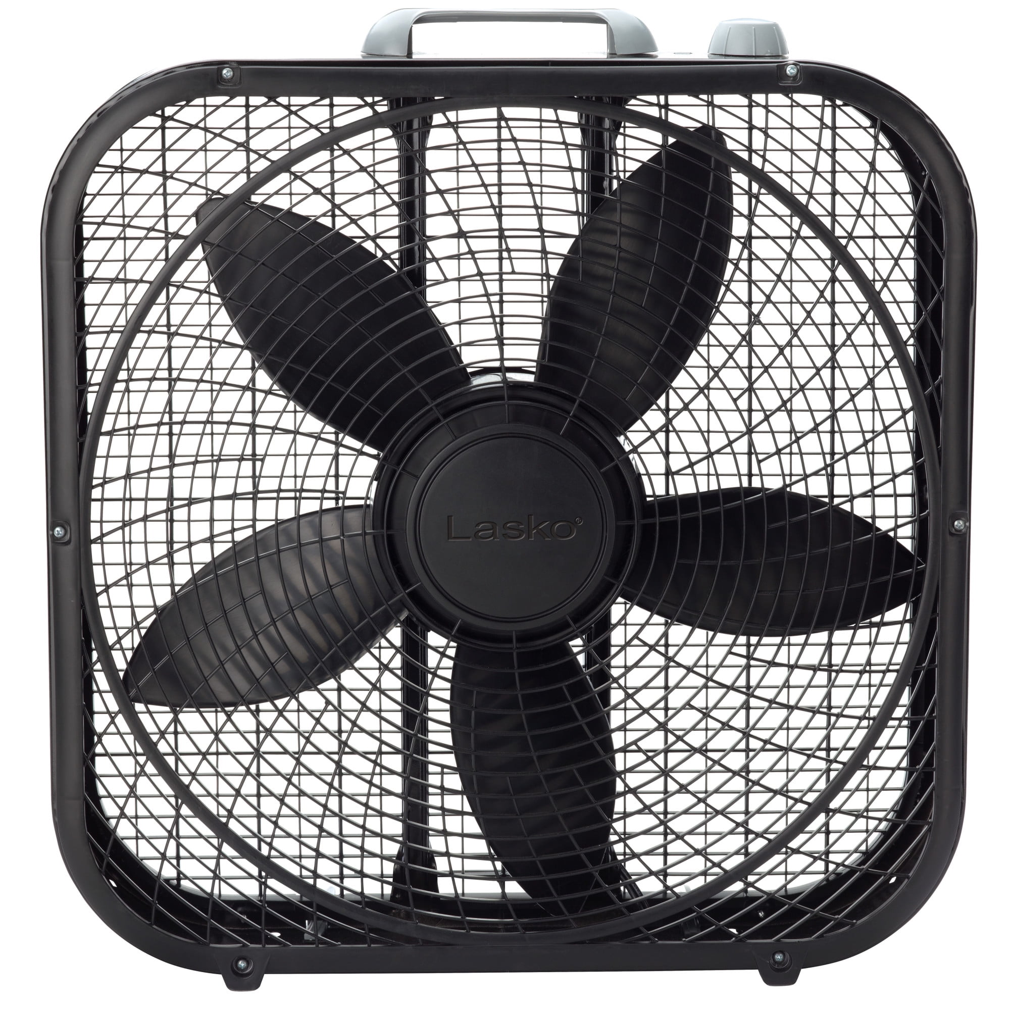 Lasko 22" Cool Colors Weather Resistant Box Fan, with 3-Speeds, Black ...