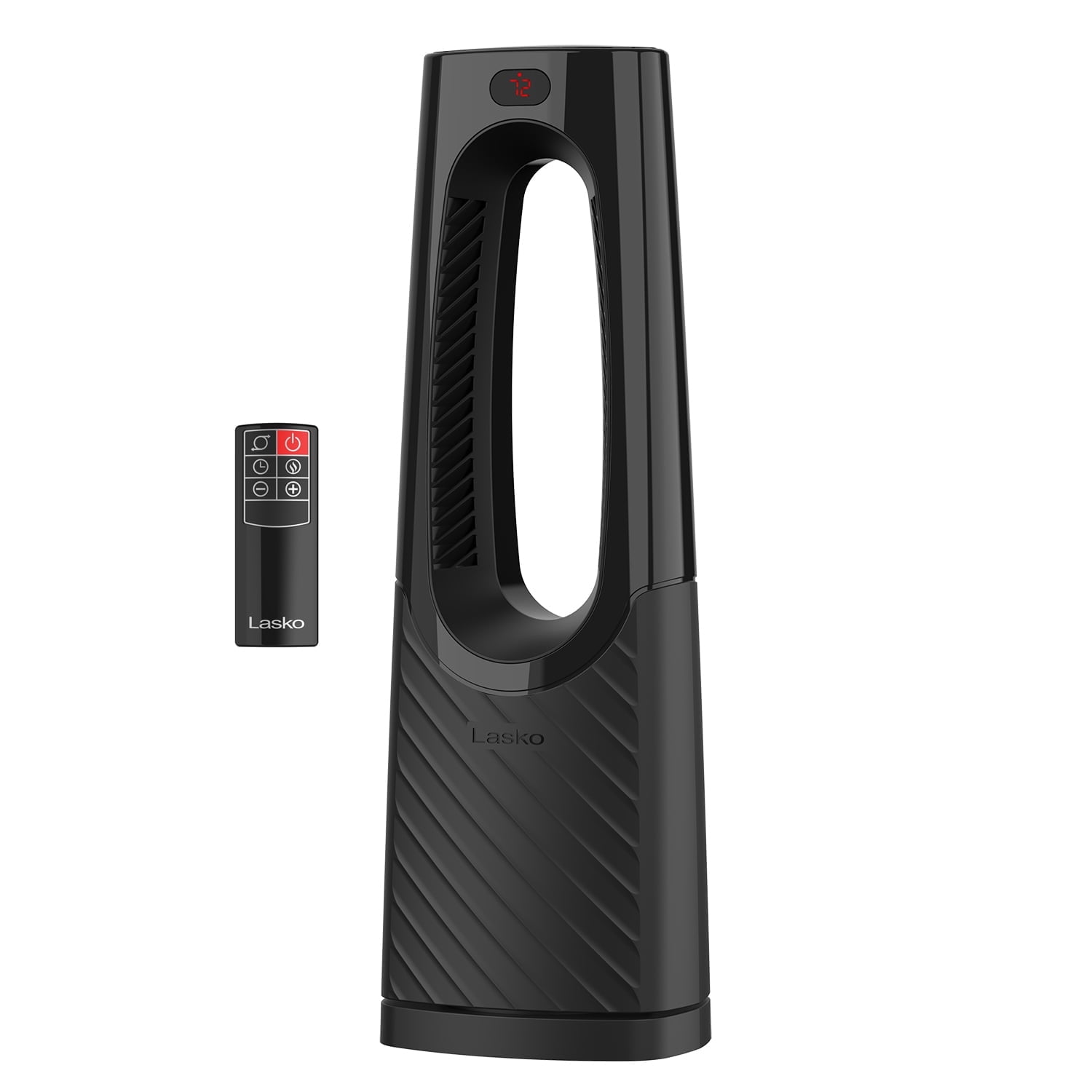 Lasko 28" Bladeless Ceramic Tower Heater with Remote Control, Black ...