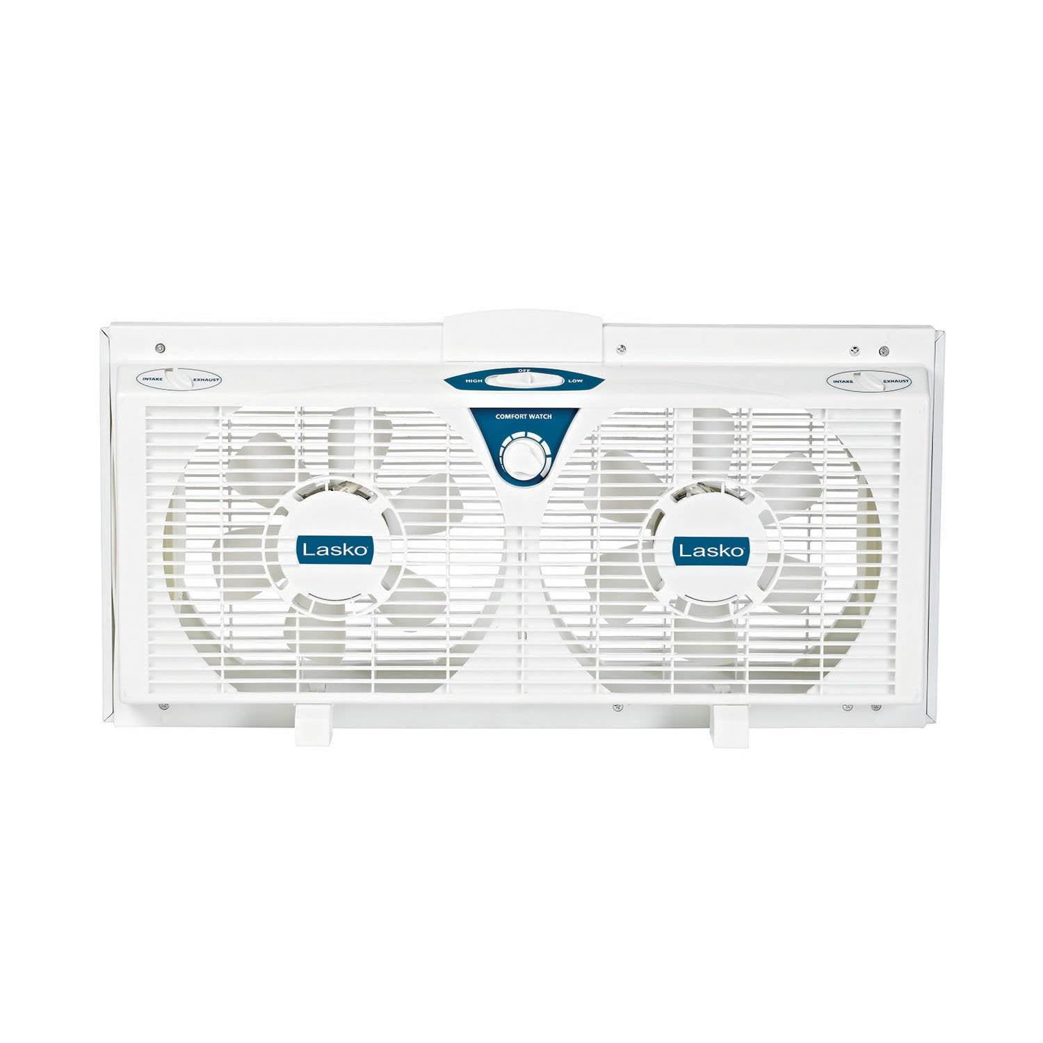 Lasko 8" Electrically Reversible Twin Window 2-Speed Fan, Model #2138 ...