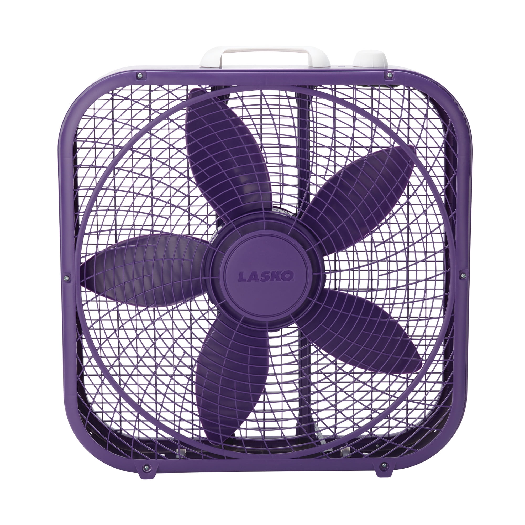 Lasko Cool Colors 20" 3-Speed Energy Efficient Box Fan Purple, B20303 ...