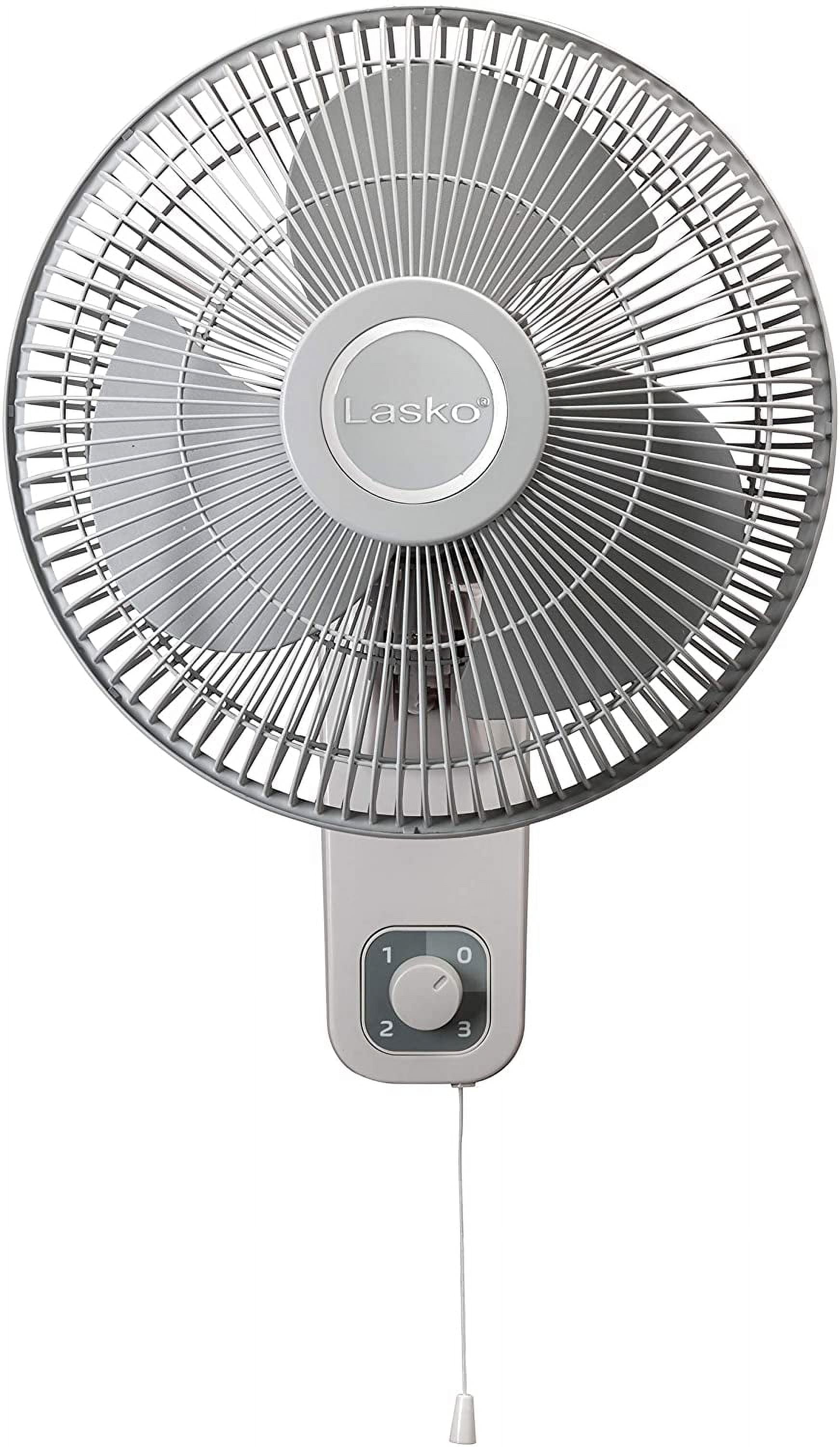 Lasko M12900 Oscillating 12 inch Wall Mount Fan for Indoor Use, Light ...