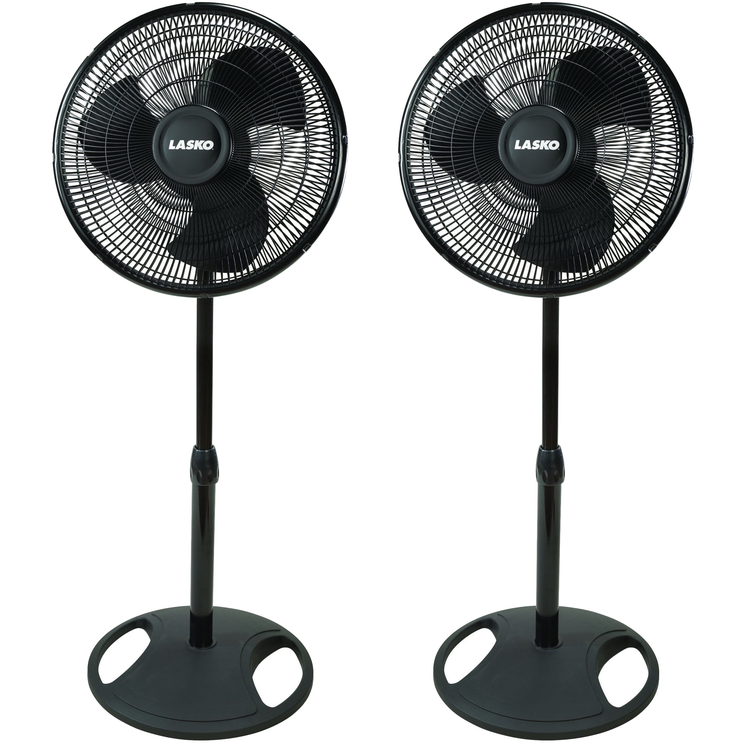 Lasko Products 16" Oscillating Stand Fan, Black 2521, 2 pack - Walmart.com