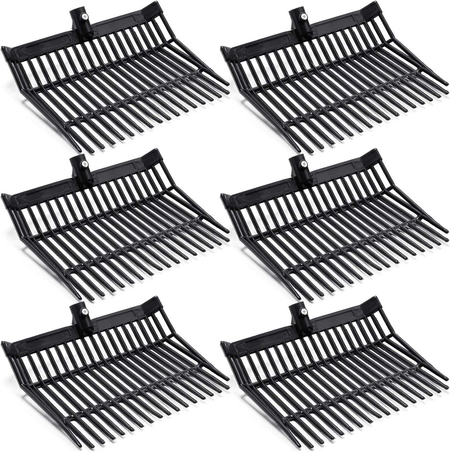 Lasnten 6 Pcs Manure Fork Replacement Head, 18 Tines Pitchfork Head ...