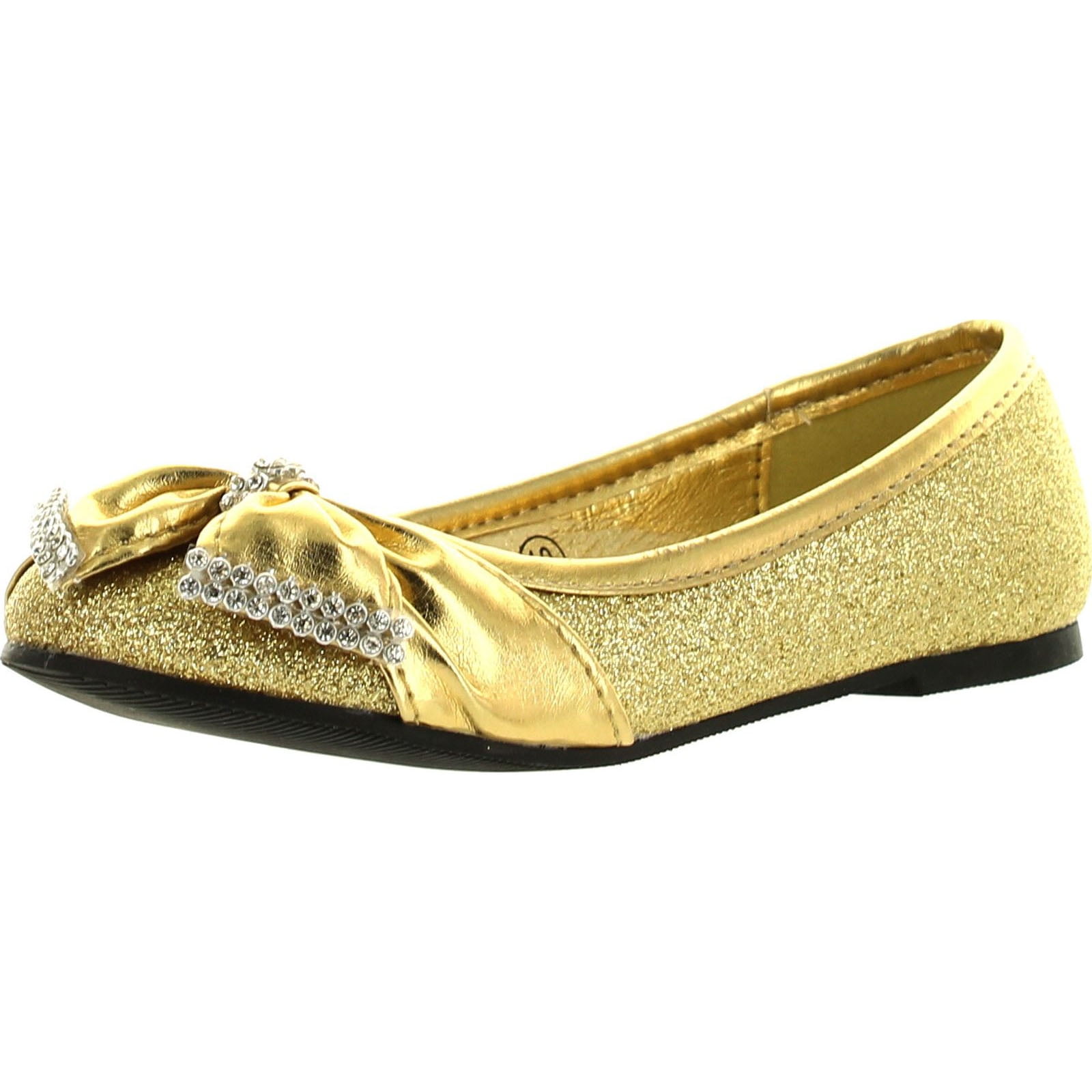 Lasonia Girls Flat Shoes with Bow and Rhinestone Accent - Walmart.com