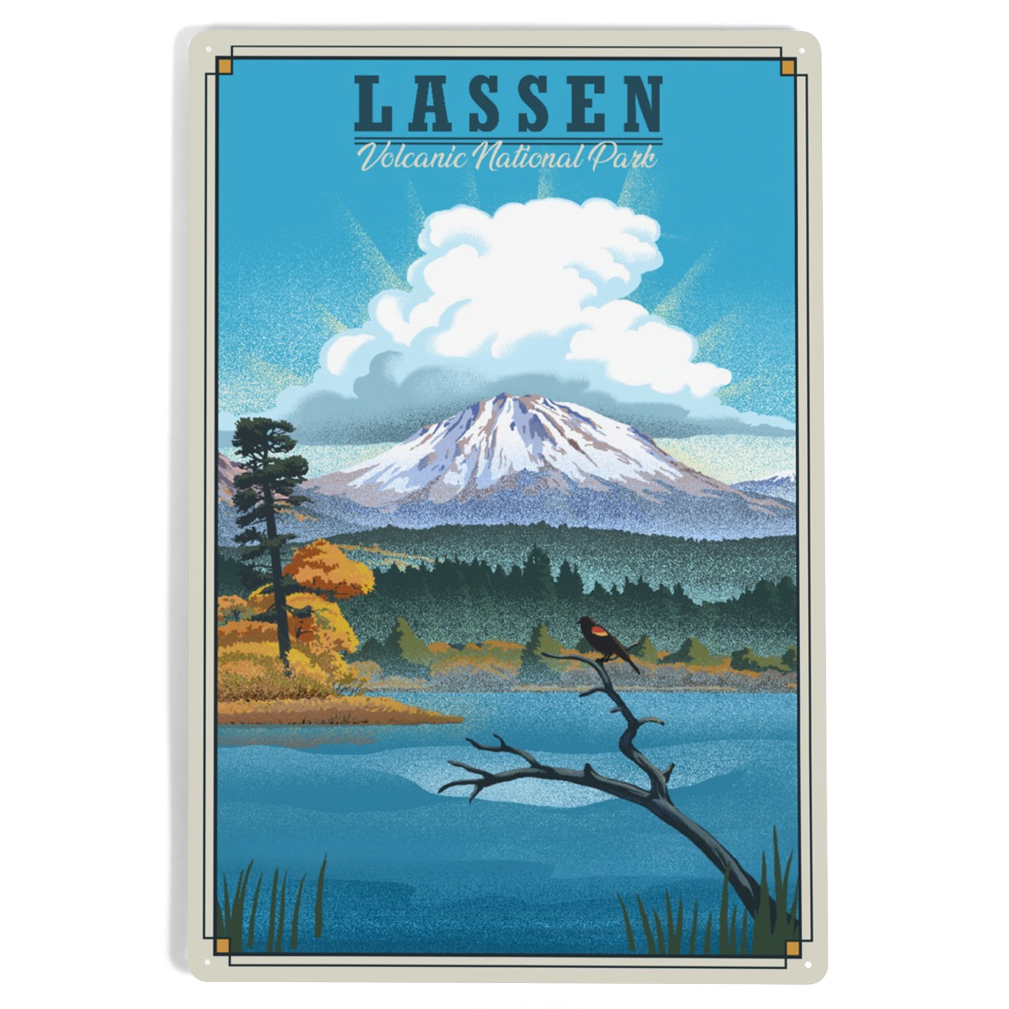 Lassen Volcanic National Park, California, Lithograph National Park ...