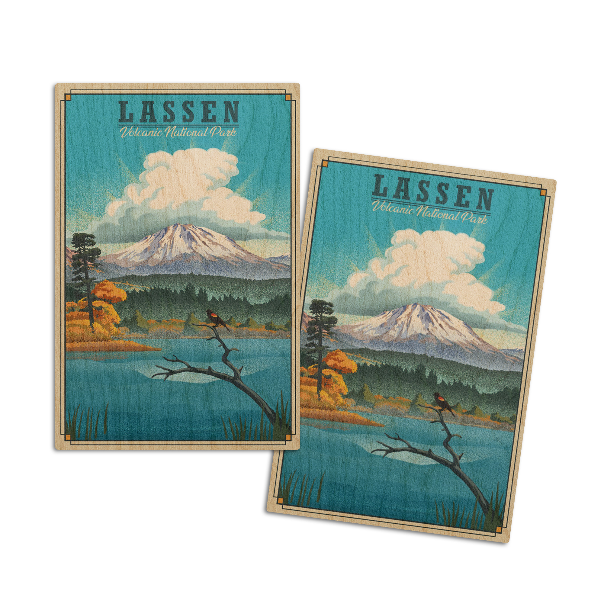 Lassen Volcanic National Park, California, Lithograph National Park ...