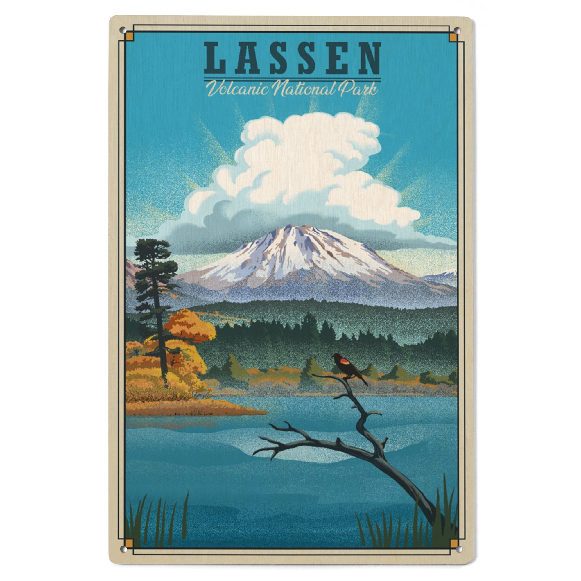 Lassen Volcanic National Park, California, Lithograph National Park ...