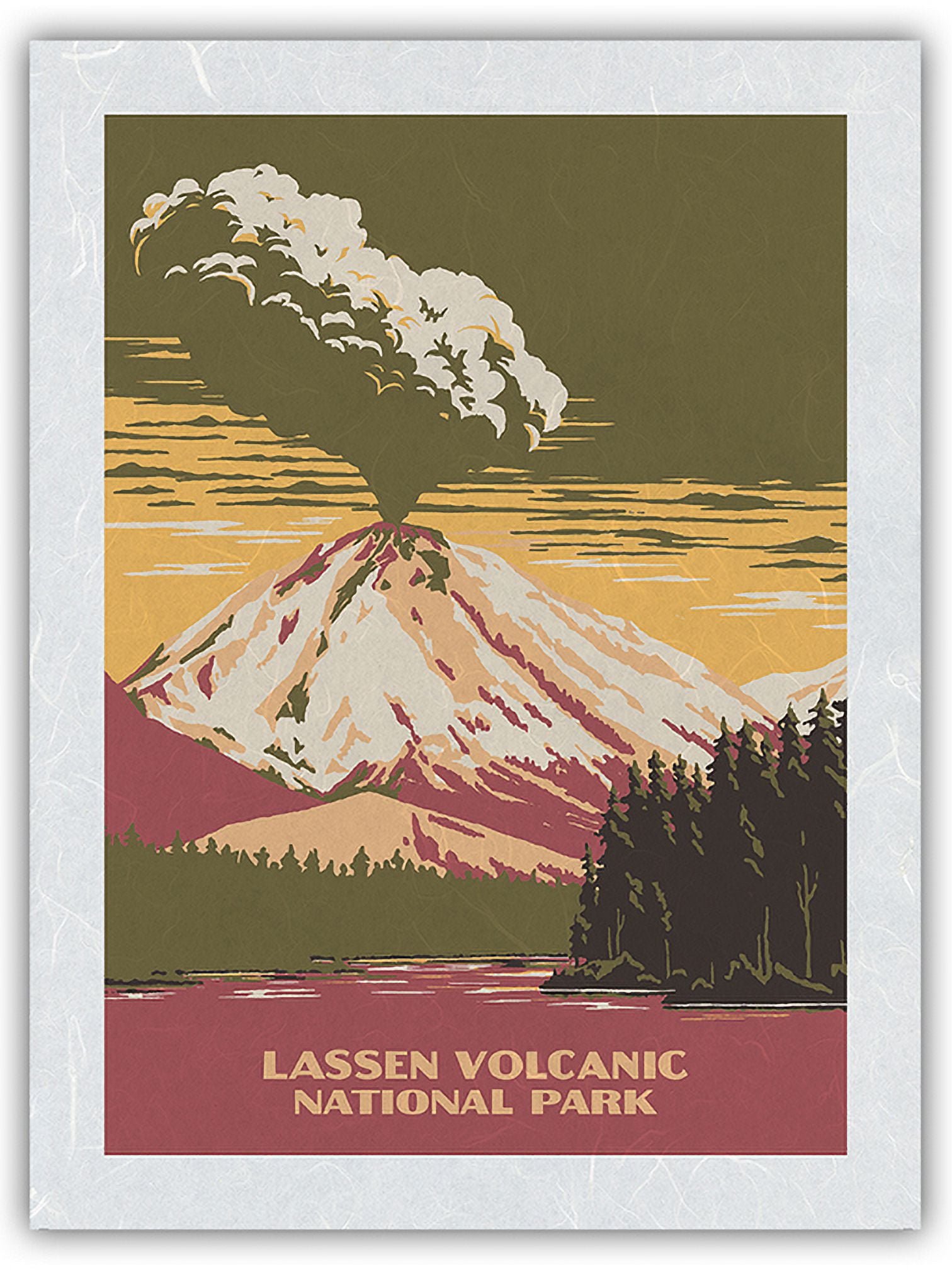 Lassen Volcanic National Park - Manzanita Lake California - Vintage ...