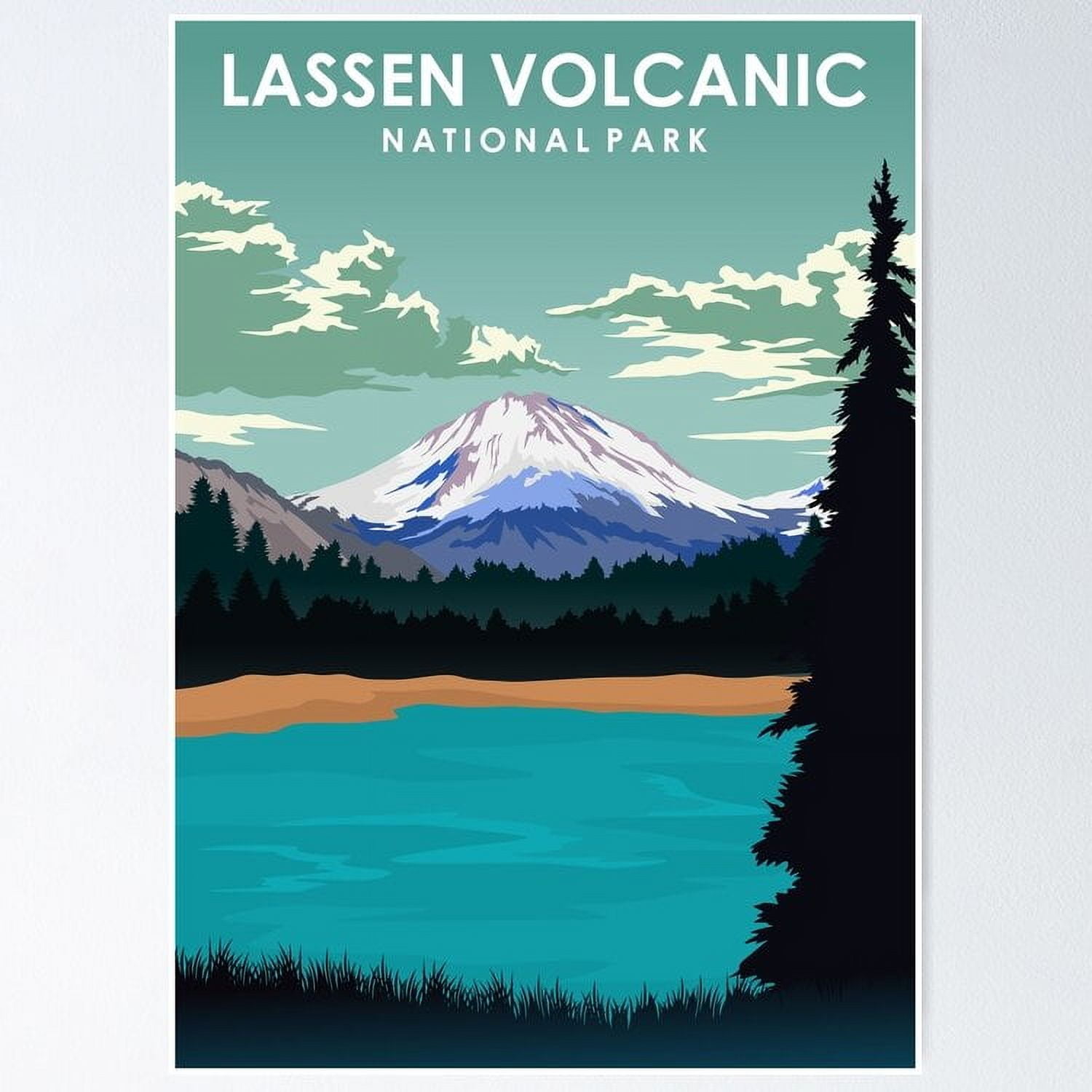 Lassen Volcanic National Park Travel Poster Poster, 24x36 UNFRAMED ...