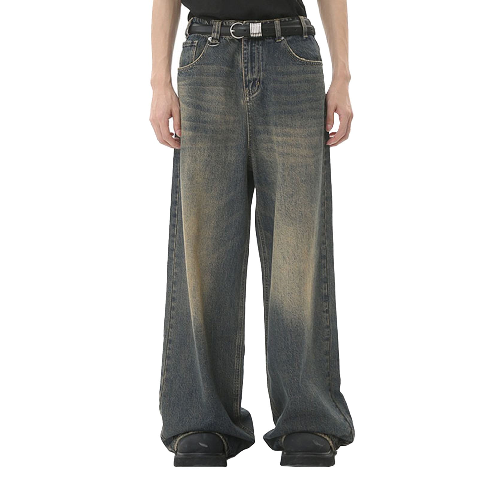 Lassic Retro Flared Denim Pants Vintage Relaxed Bell Bottom Jeans 60s ...