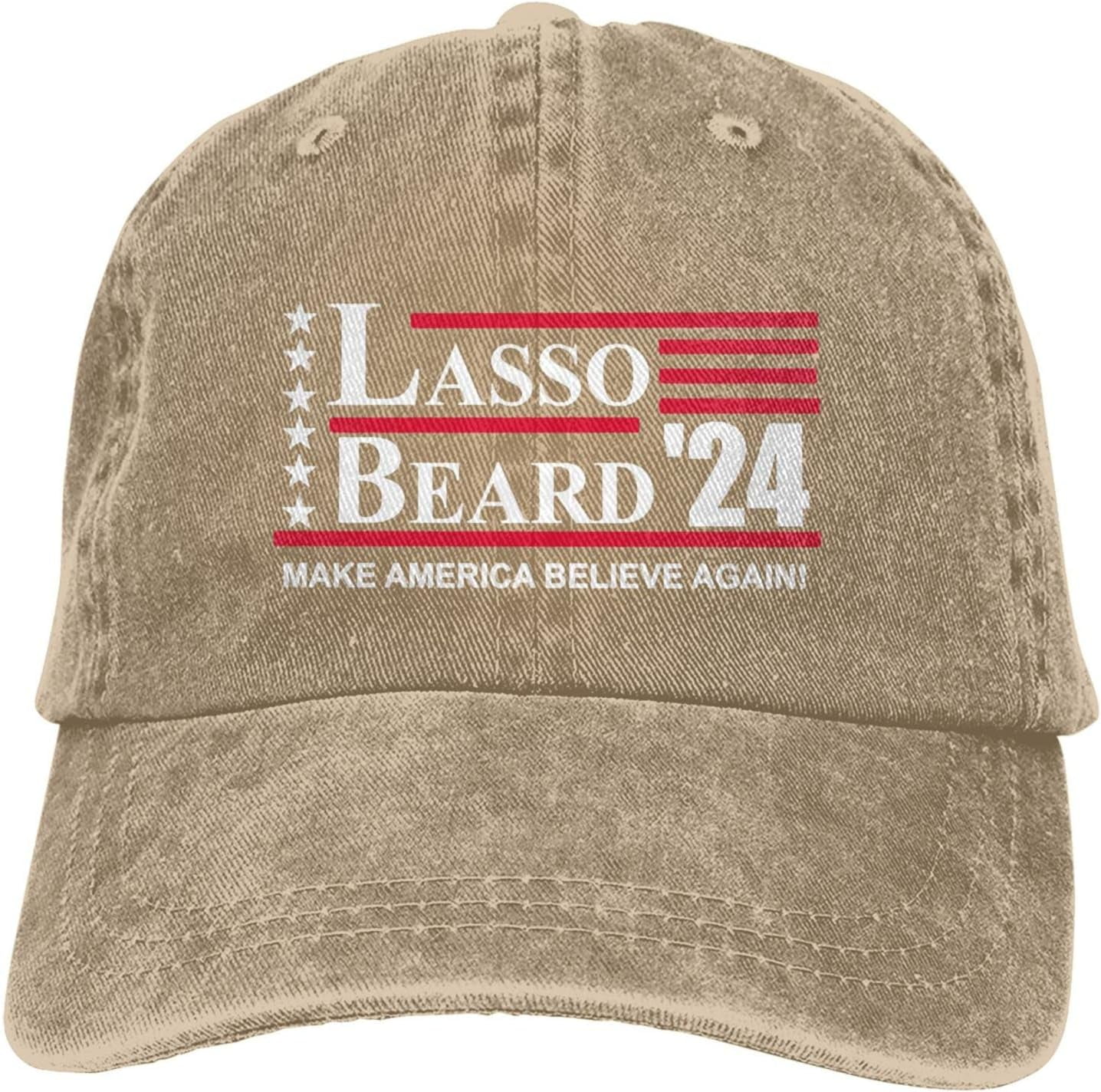 Lasso Beard 2024 Campaign Election Black Cowboy Hat Vintage Washed ...
