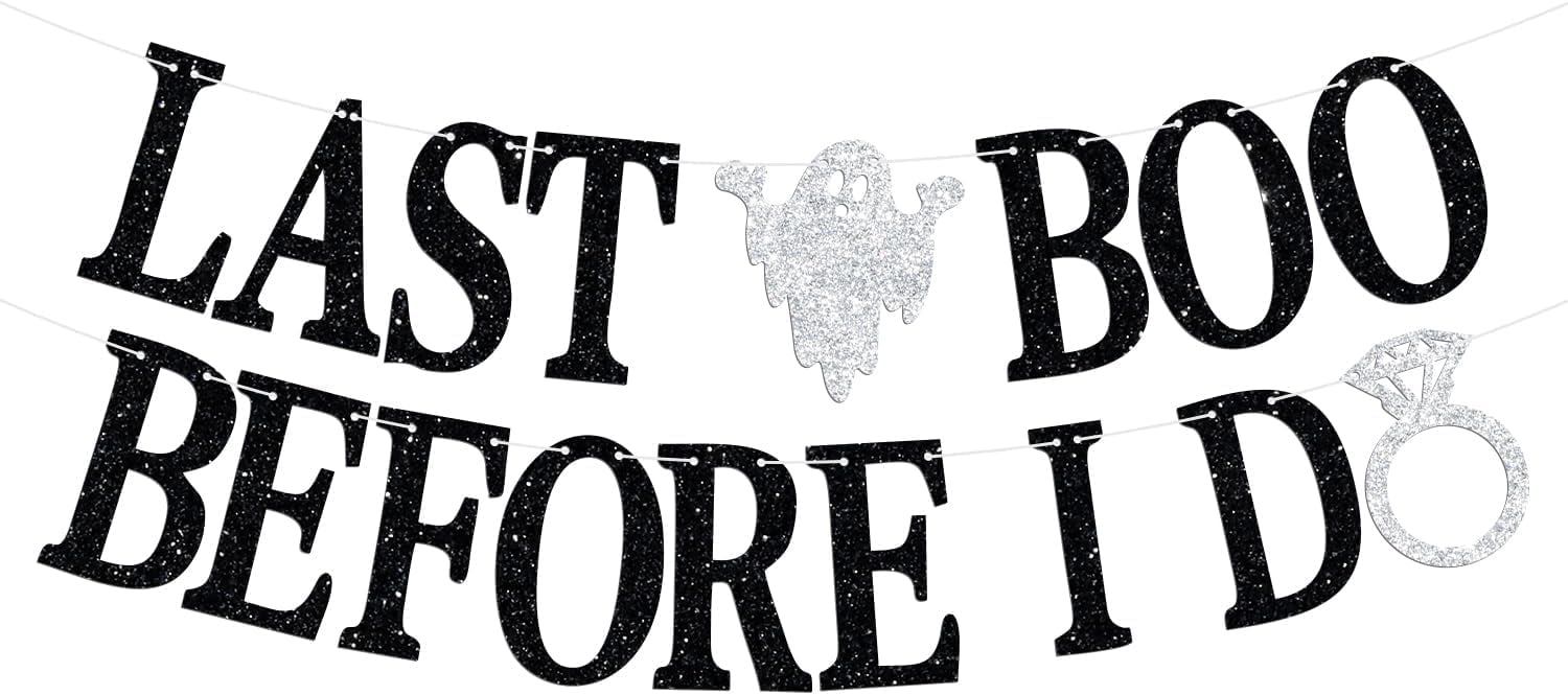 Last Boo Before I Do Banner, Halloween Bridal Shower Hanging ...