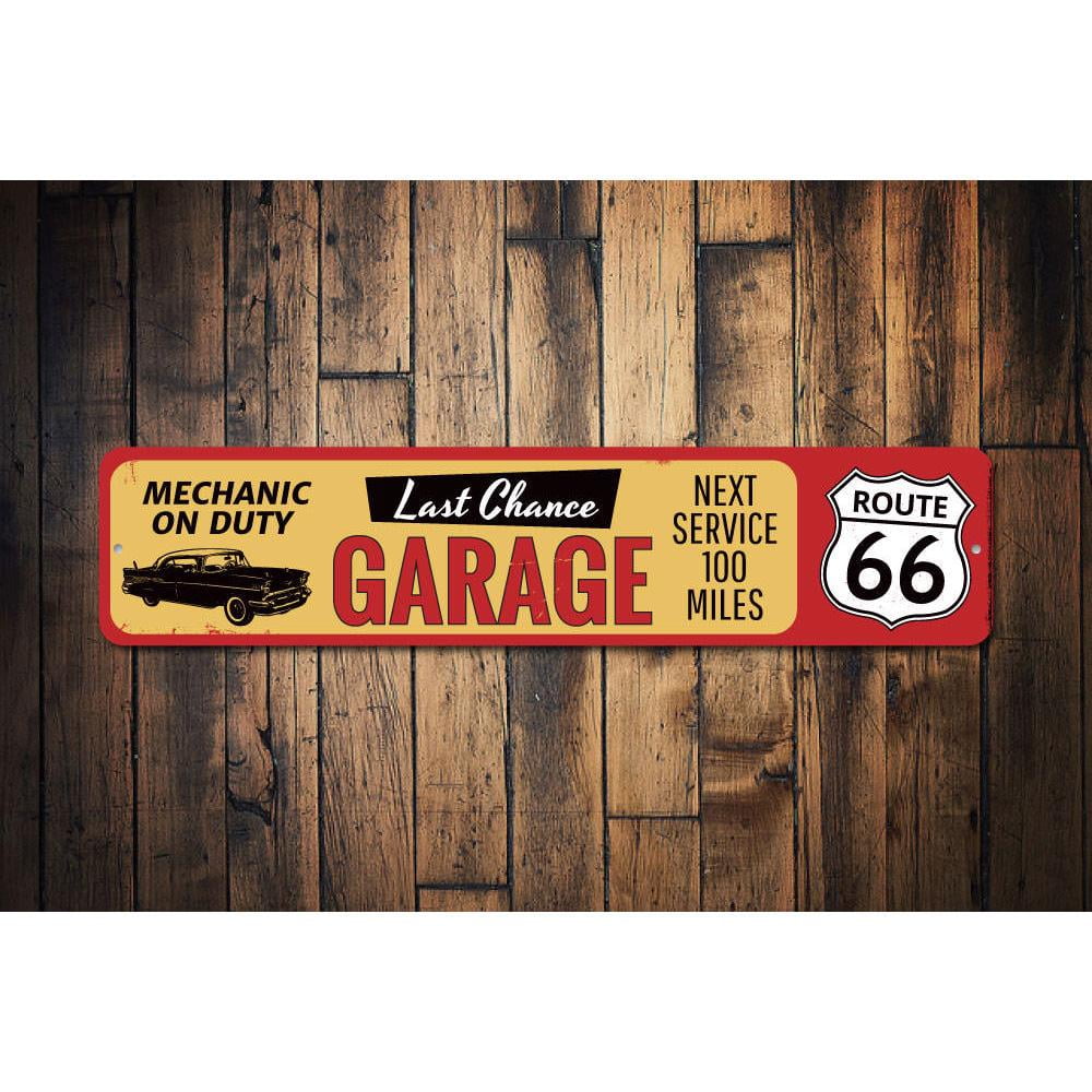 Last Chance Garage Route 66 Novelty Decor, Metal Wall Sign - 4x18 ...