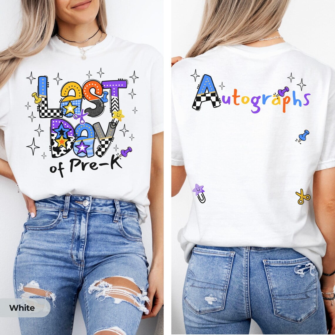 Last Day Of School Autograph Shirt Pre-K Grade, End Of School Year ...