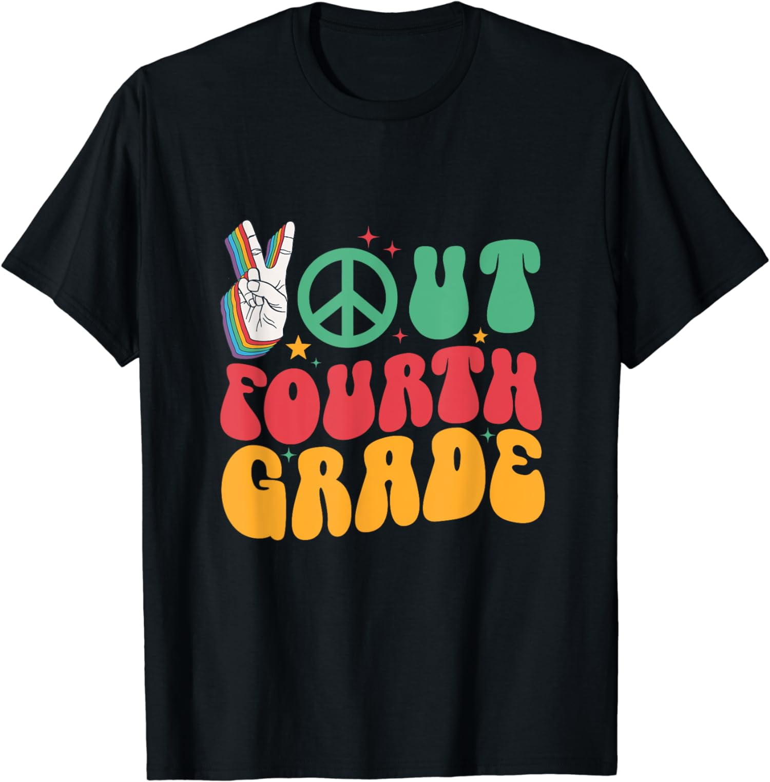 Last-Day of School Peace-Out Fourth Grade Teacher Women Kids T-Shirt ...