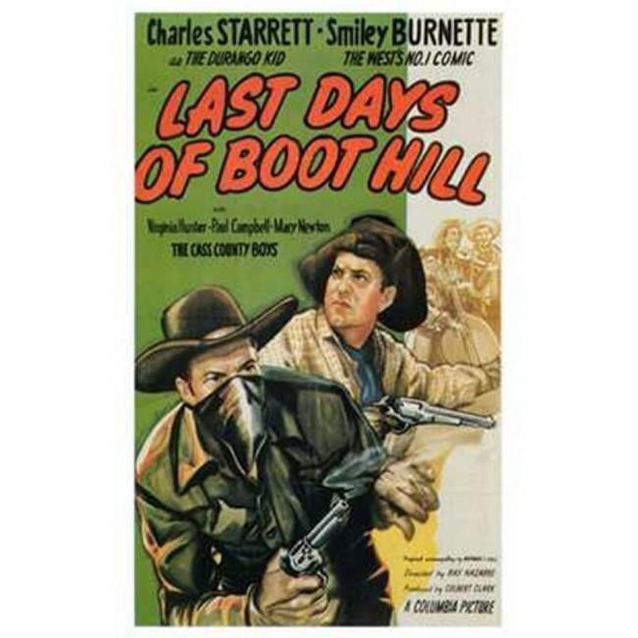 Last Days of Boot Hill Movie Poster - 11 x 17 in. - Walmart.com