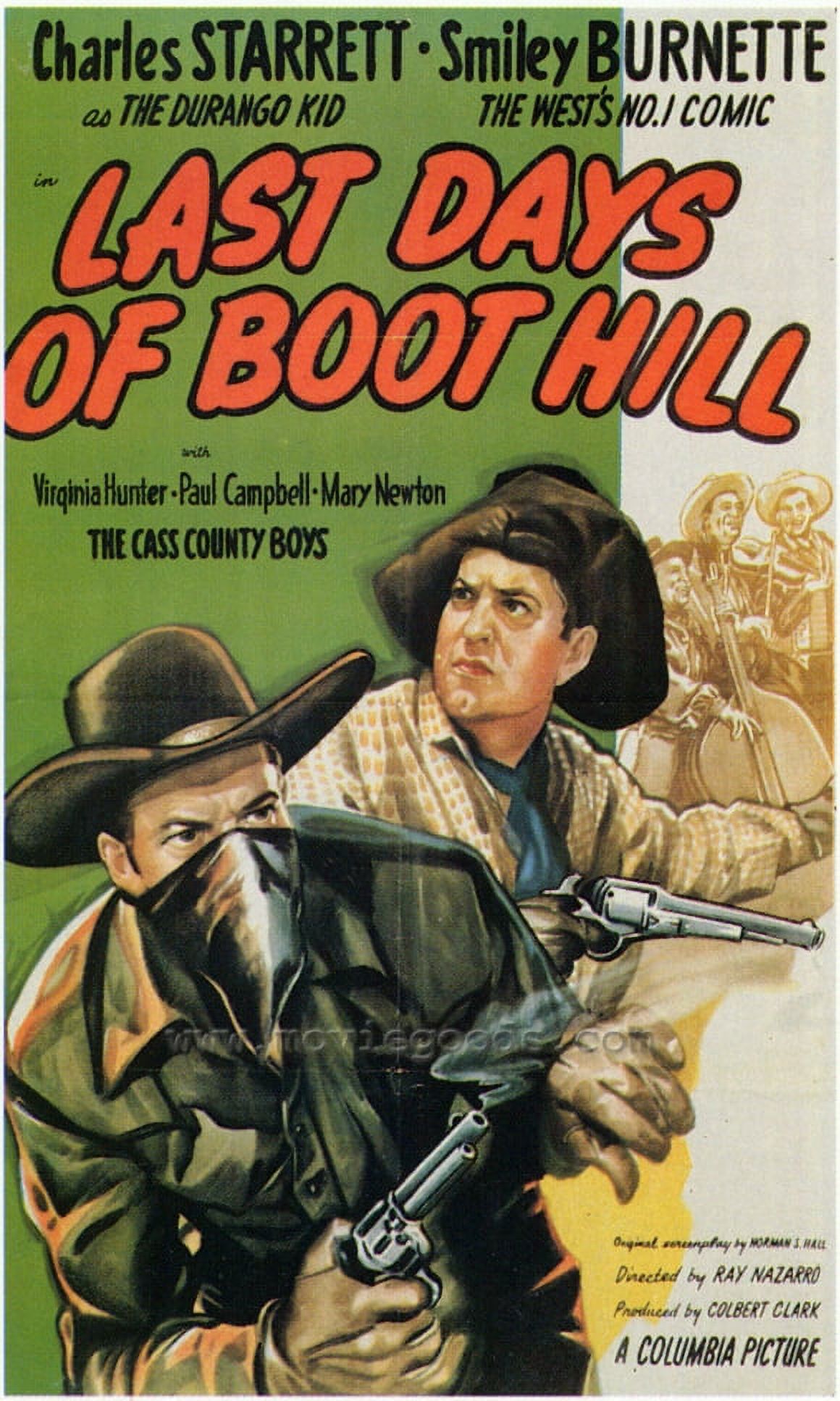 Last Days of Boot Hill - movie POSTER (Style A) (27" x 40") (1947 ...