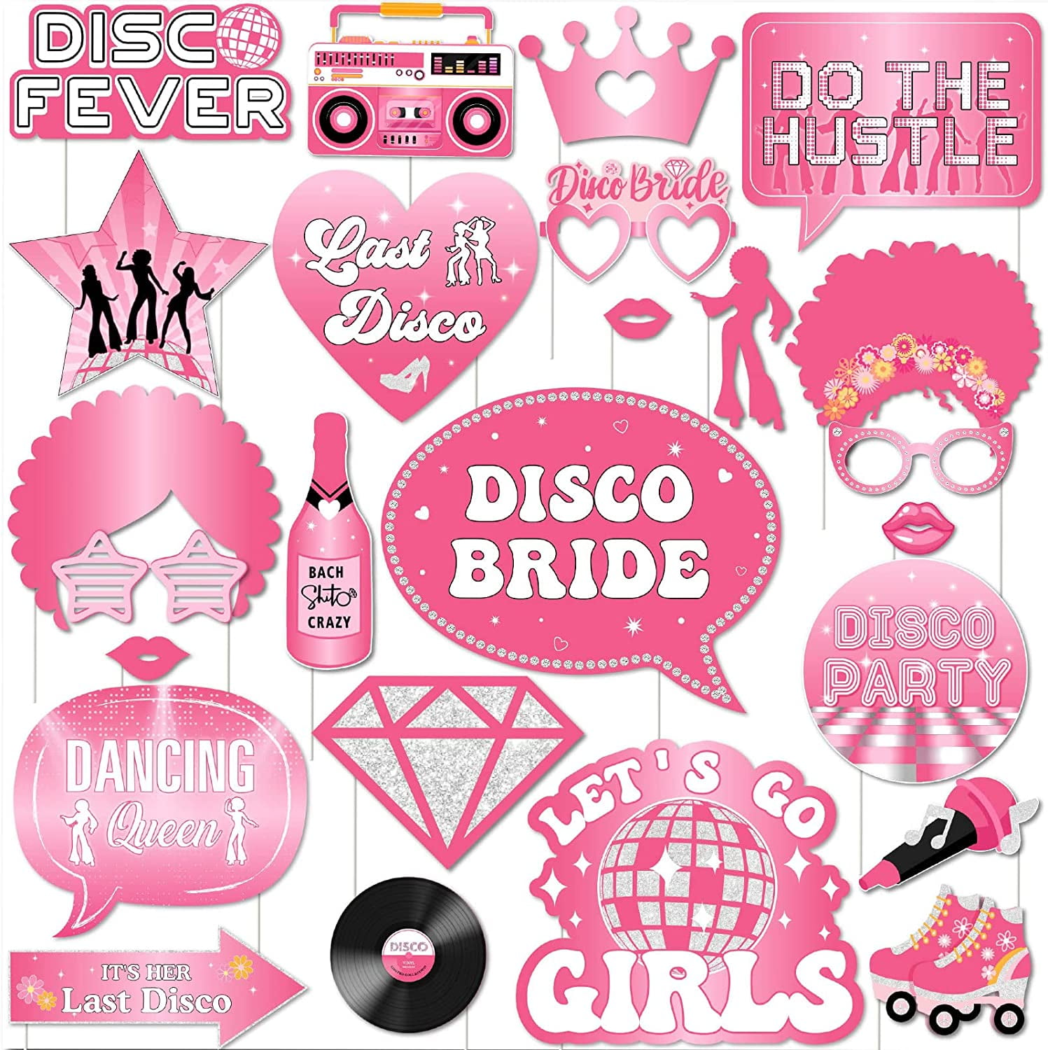 Last Disco Bachelorette Party Decorations 25pcs Last Disco Bachelorette ...