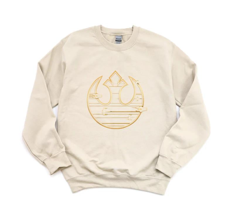 Last Jedi Gold Platinum Rebel Fleet Sci-Fi Alliance Fan Art SweatShirt Unisex, up to 5XL ...
