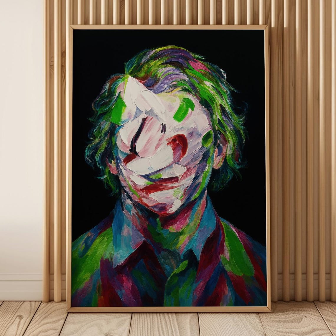 Last Laugh Digital Print Abstract Joker-Inspired Art, Colorful ...