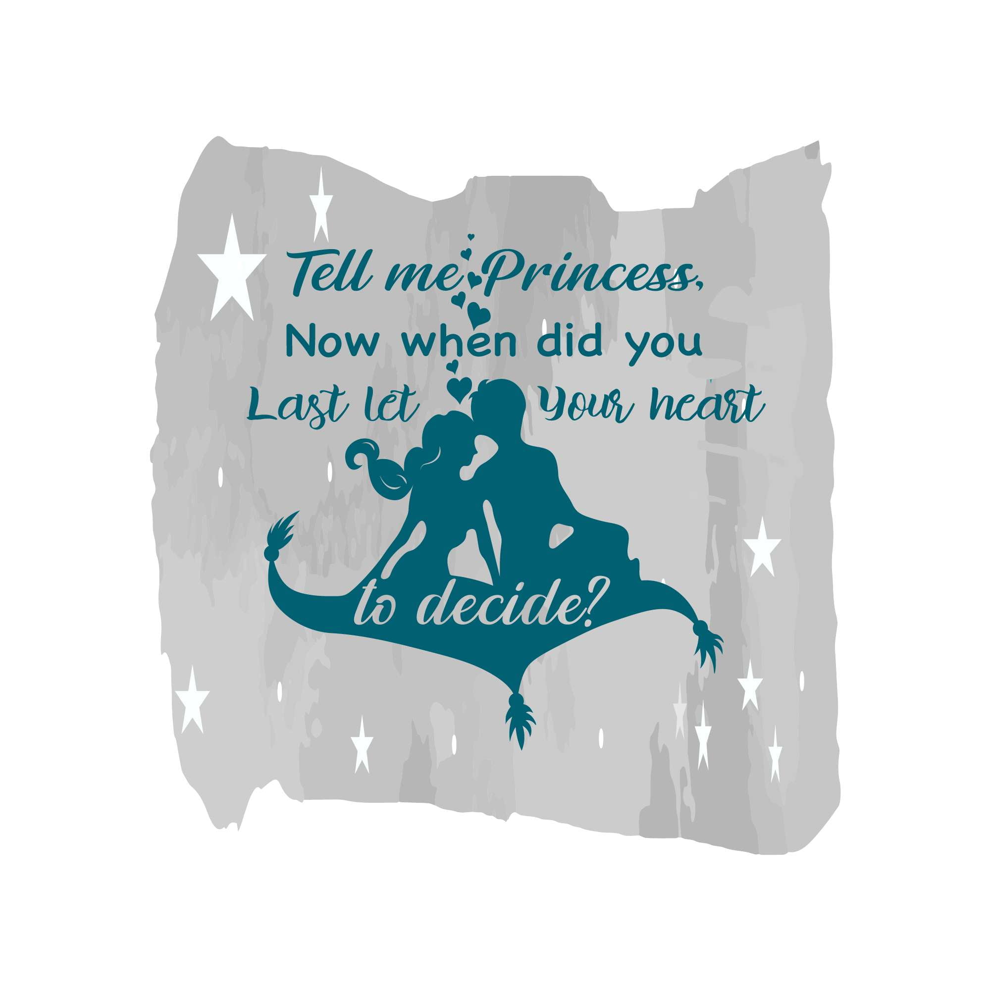 Last Let Your Heart To Decide Princess Love Romantic Quote Vinyl Wall ...