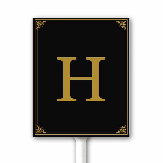 Last Name Sign for Outdoor Family Monogram Metal Plaque Letter H Family ...