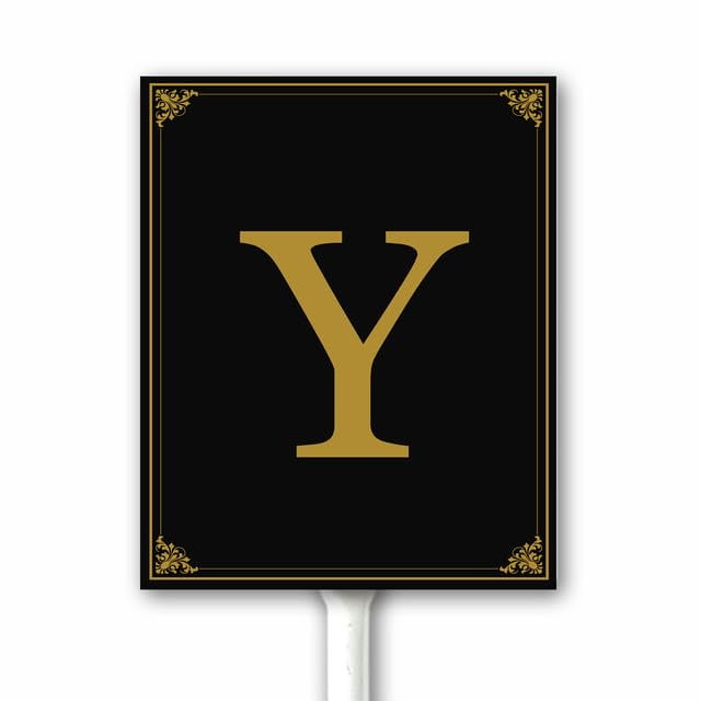 Last Name Sign for Outdoor Family Monogram Metal Plaque Letter Y Family ...