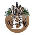 Last Name Wreaths for Front Door, Personalized Welcome Sign for Front ...
