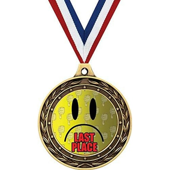 Last Place Gold Duo Medal, 3" Loser Gag Joke Prizes, Kids Funny Last ...