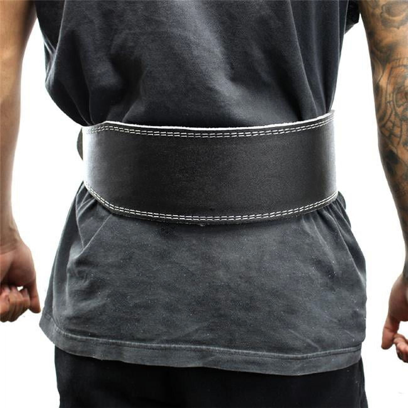 Last Punch 4" Leather Black New Weight Lifting Body Building Belt Gym ...