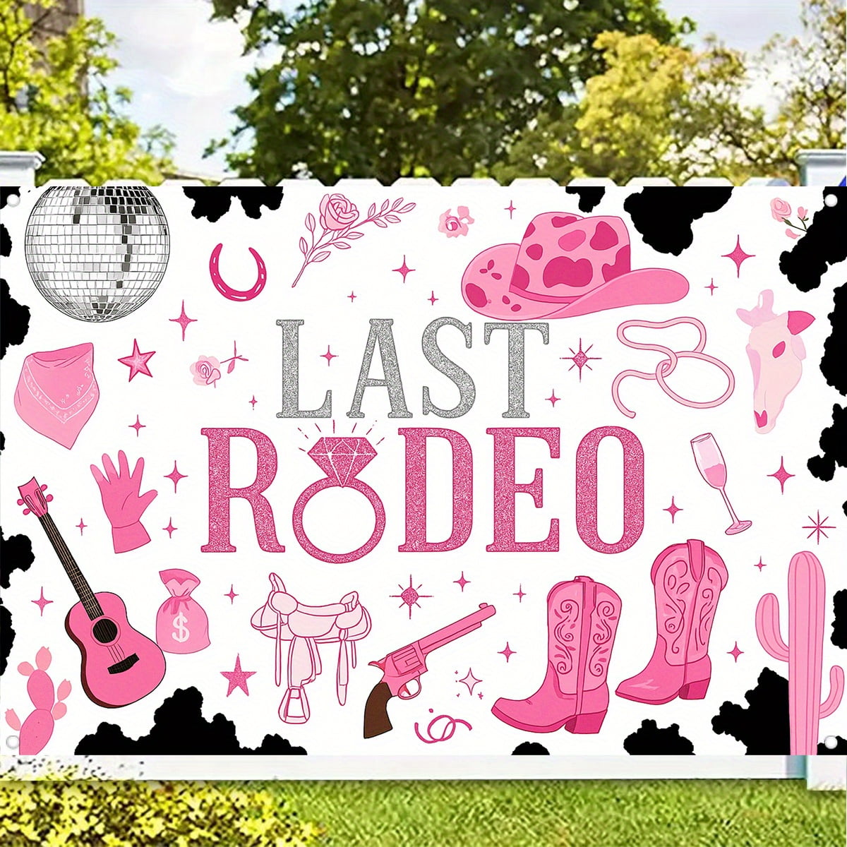 Last Rodeo Bachelorette Party Backdrop Little Cowgirl 1st Happy ...