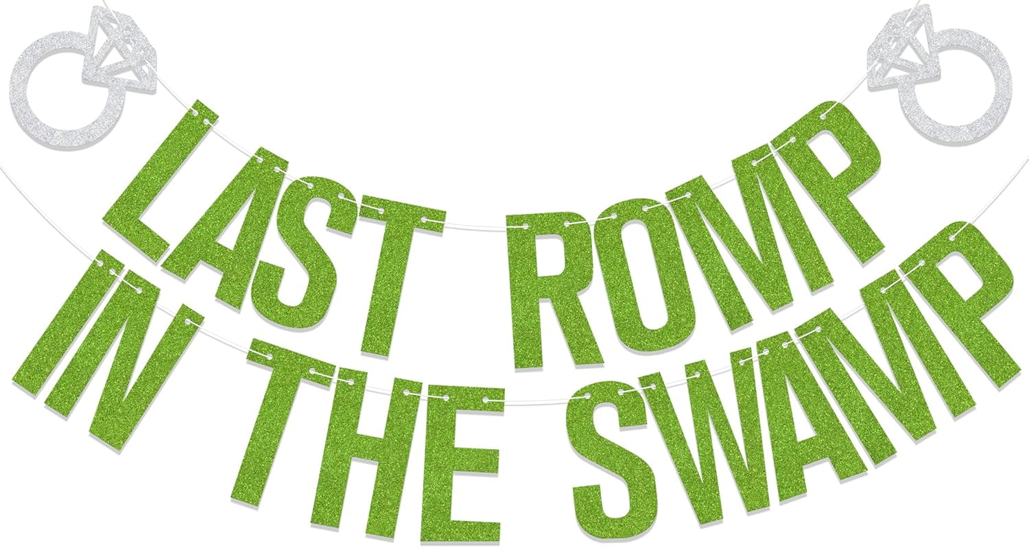 Last Romp in the Swamp Banner Swamp Theme Bachelorette Party ...