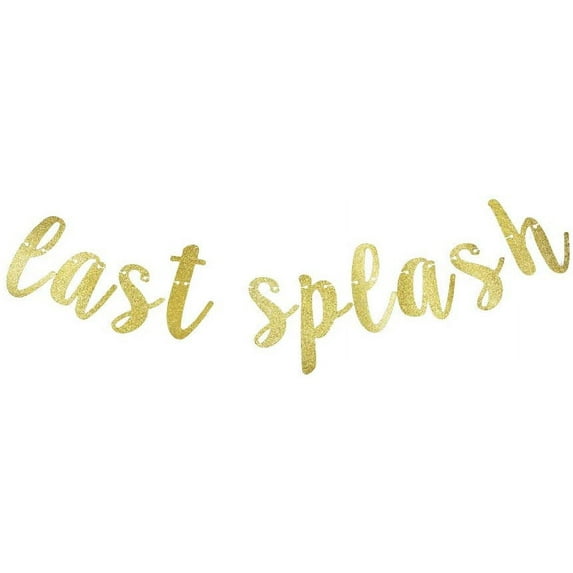 Last Splash Gold Glitter Banner for Bachelorette Party Bridal Shower ...