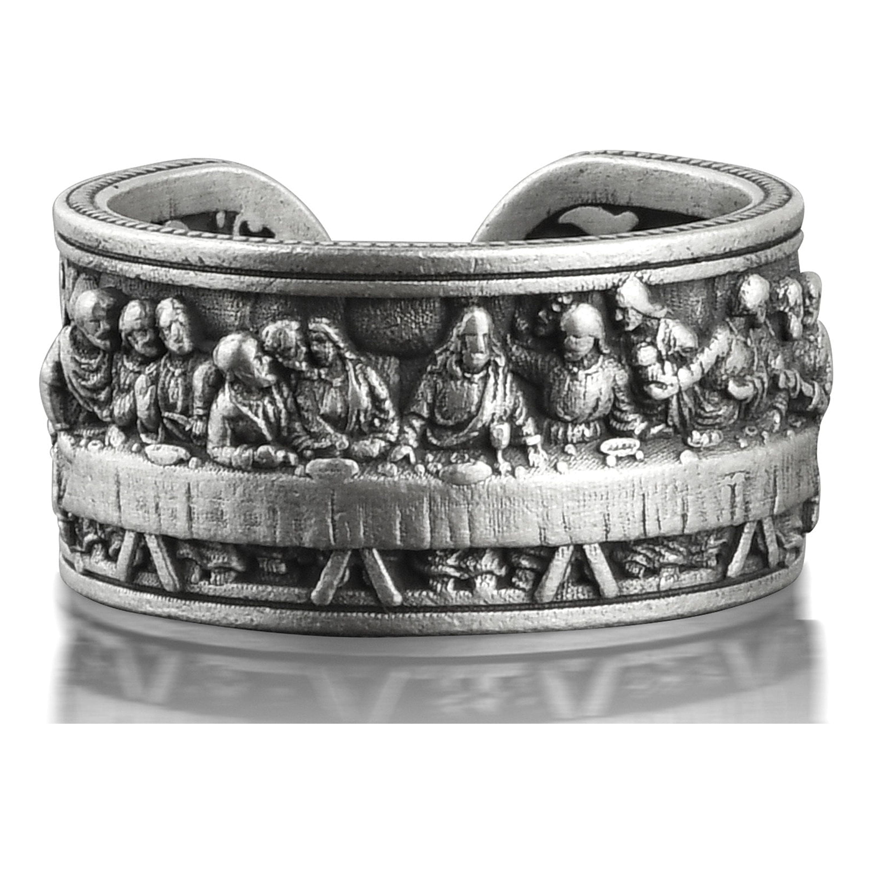 Last Supper By Da Vinci Faith Ring, Jesus and His Apostles Christian ...