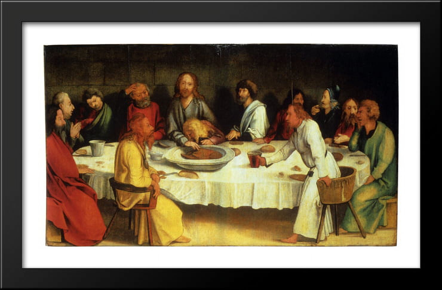 Last Supper (Coburg Panel) 40x24 Large Black Wood Framed Print Art by ...