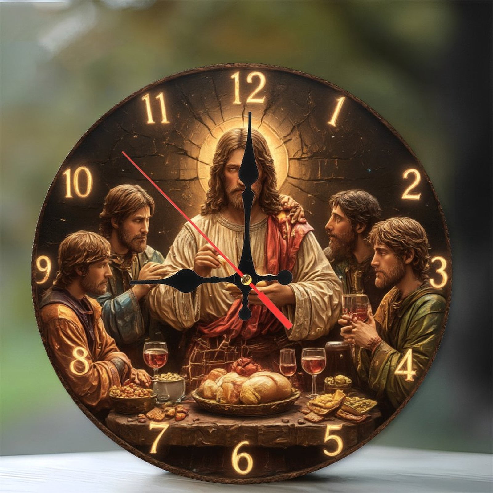 Last Supper Jesus Christ Wall Clock Religious Art Decor 10-Inch Silent ...