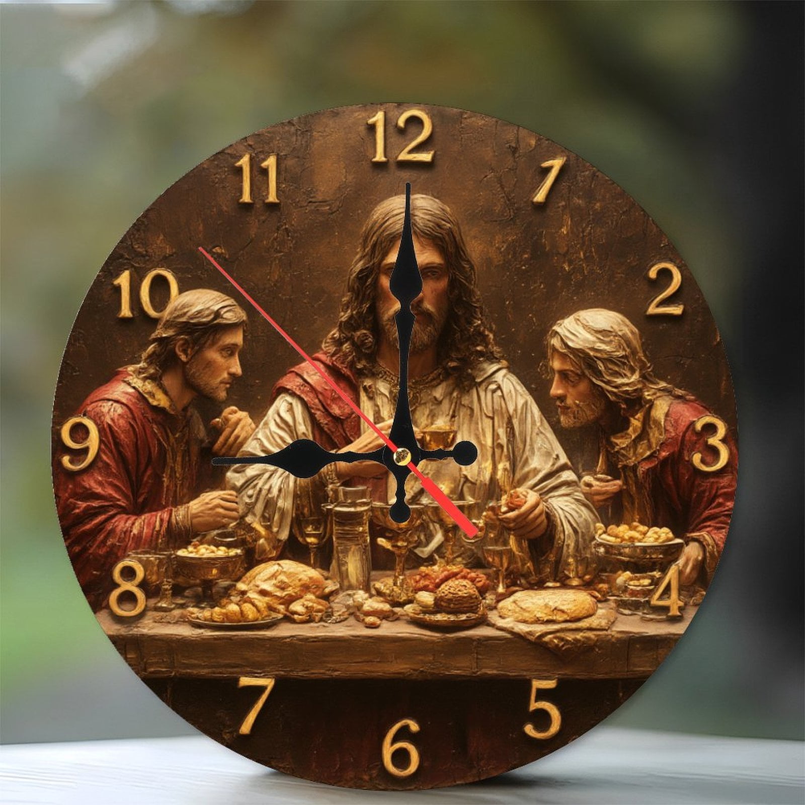Last Supper Jesus Christ Wall Clock Religious Art Home Decor 10-Inch ...
