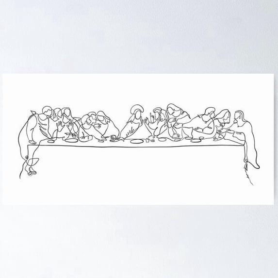 Last Supper One Line Drawing Poster , Poster Print Only - Walmart.com