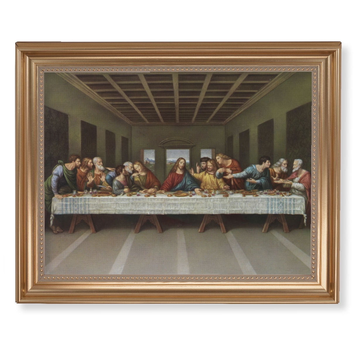 Last Supper Picture Framed Wall Art Decor Extra Large, Classic Gold ...
