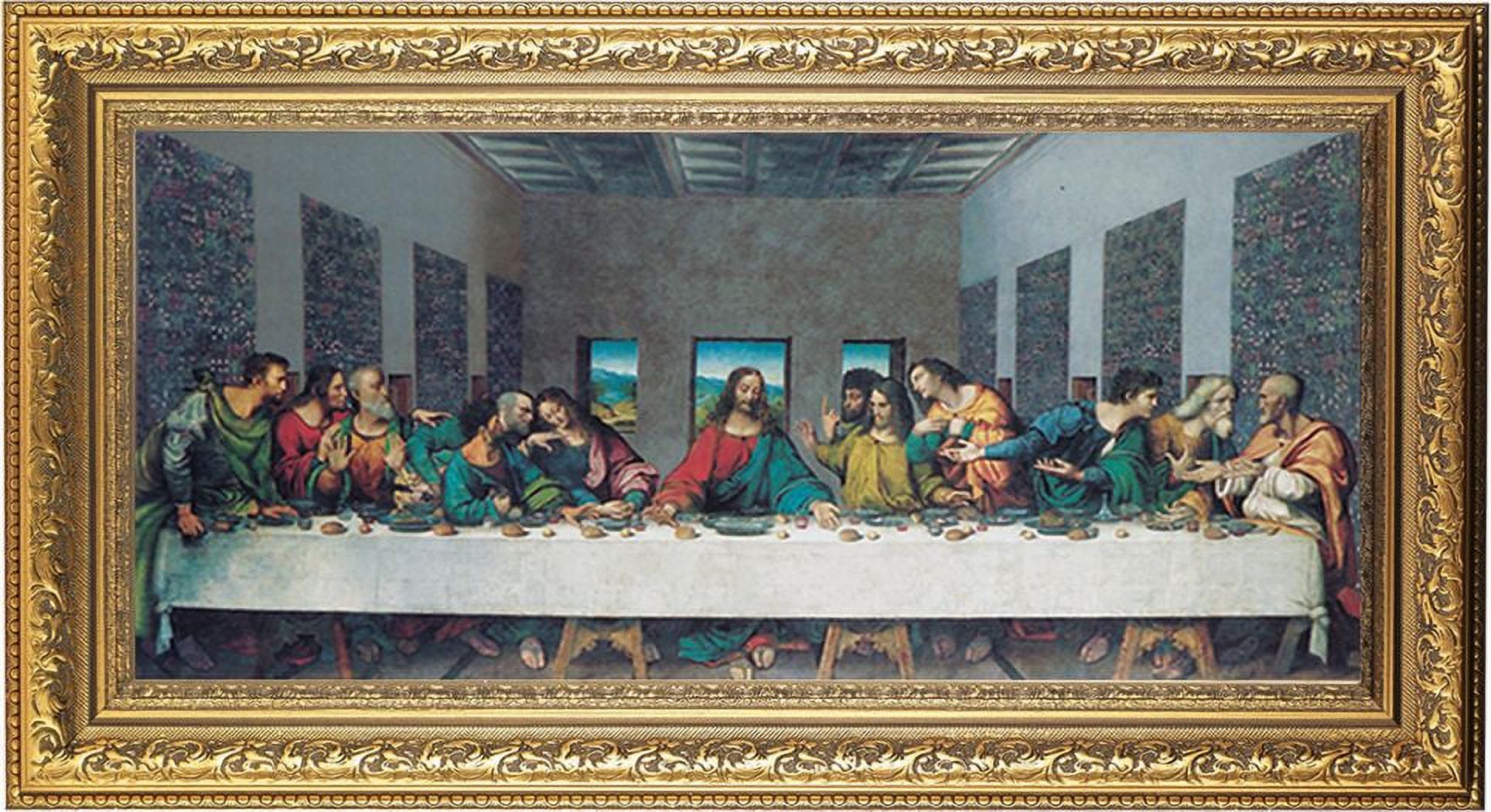 Last Supper Picture Framed Wall Art Decor Extra Large, Highly Detailed ...