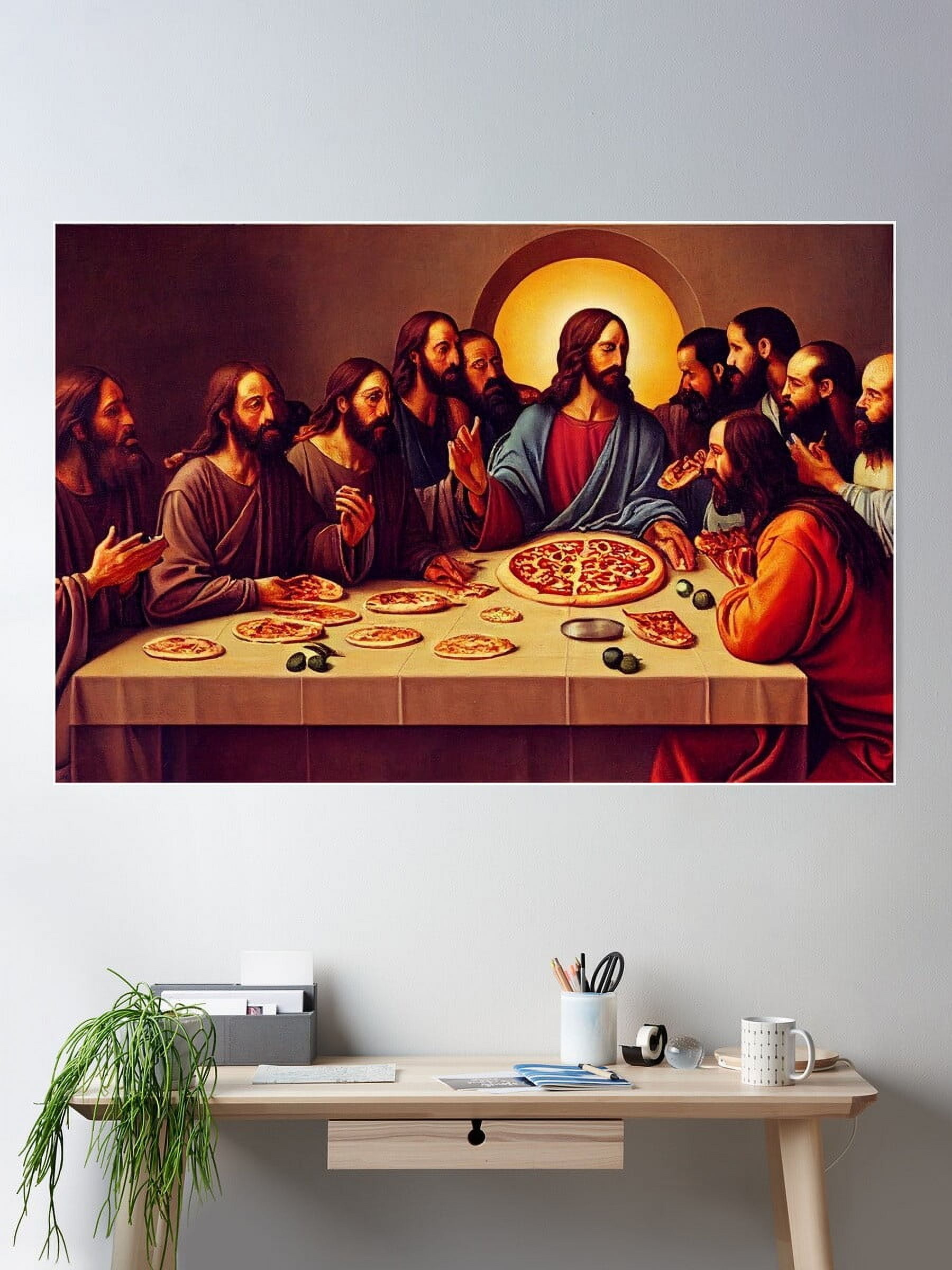 The Last Supper With Pizza Oil Painting Great For Any Pizza Lover'S ...