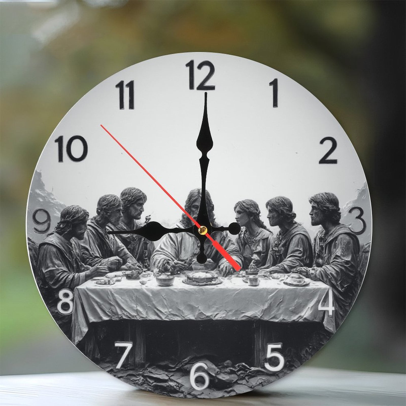Last Supper Wall Clock Jesus Christ Religious Home Decor 10-Inch Silent ...