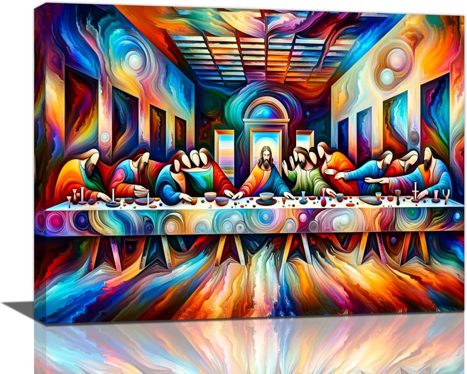 Last Supper Wall Decor Abstract Wall Art Christian Canvas Jesus ...
