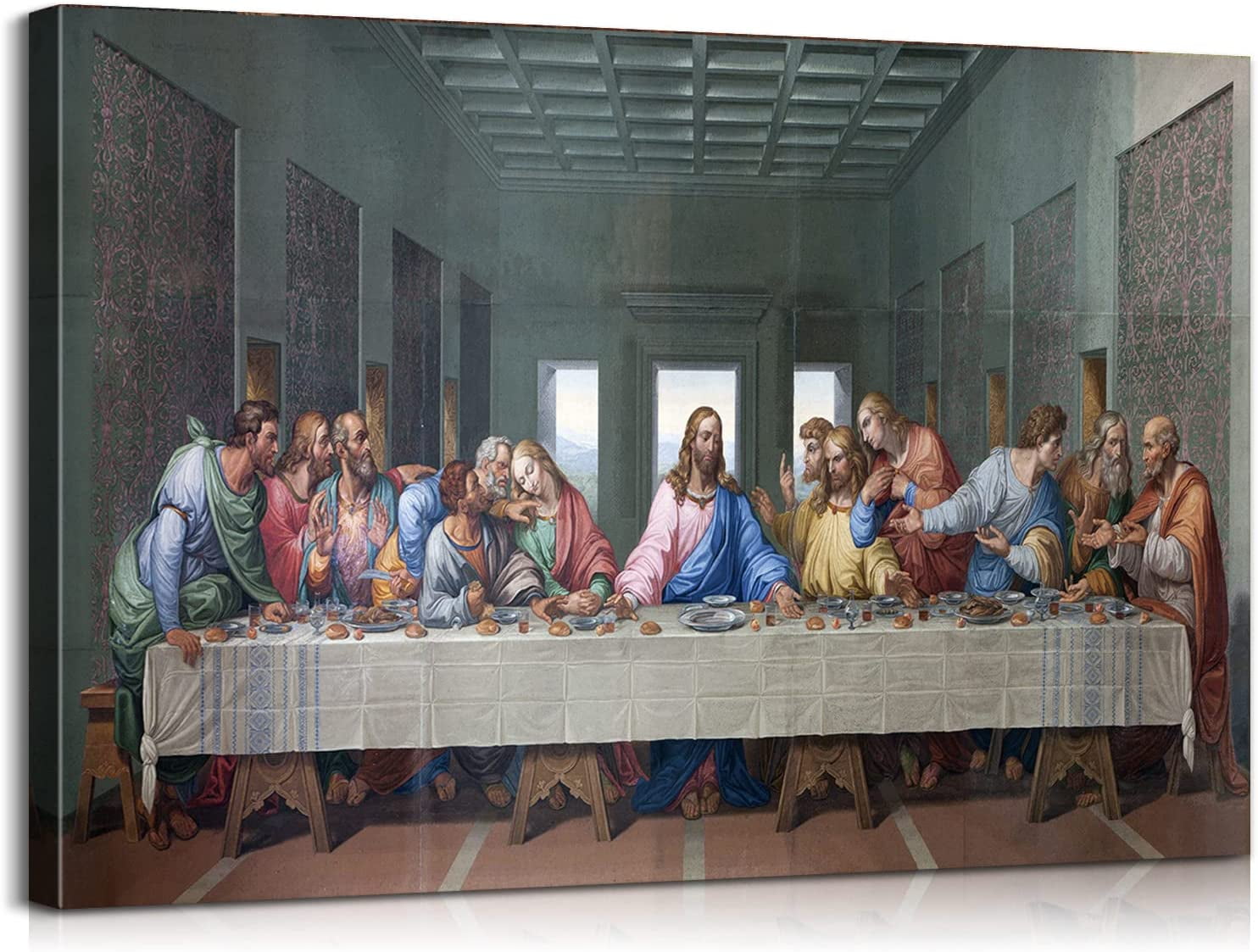 Last Supper Wall Decor Jesus Painting Christian Home Decor Leonardo Da ...